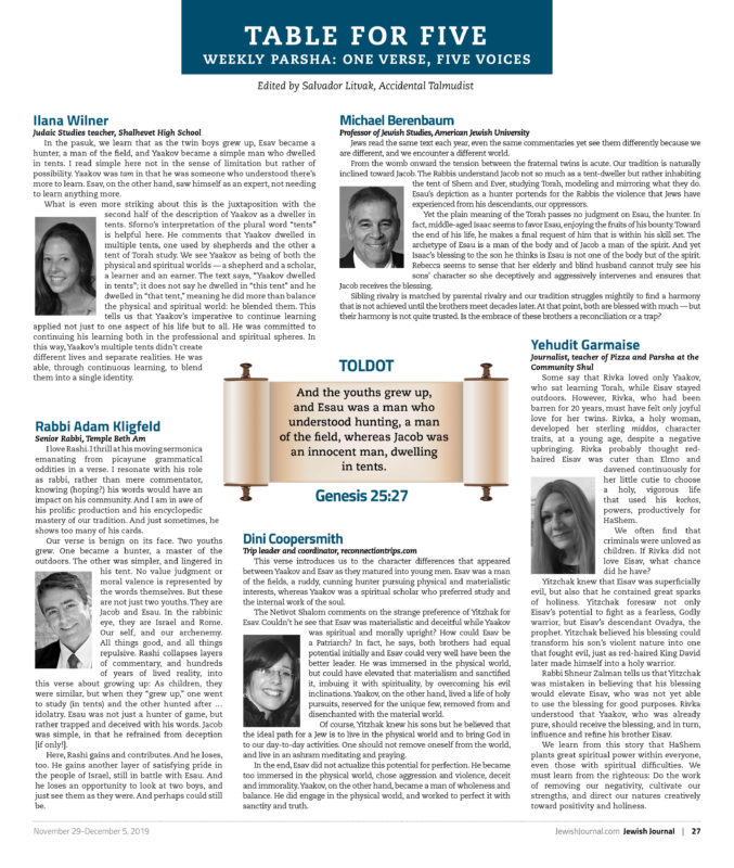 The Difference Between Jacob and Esau - Toldot